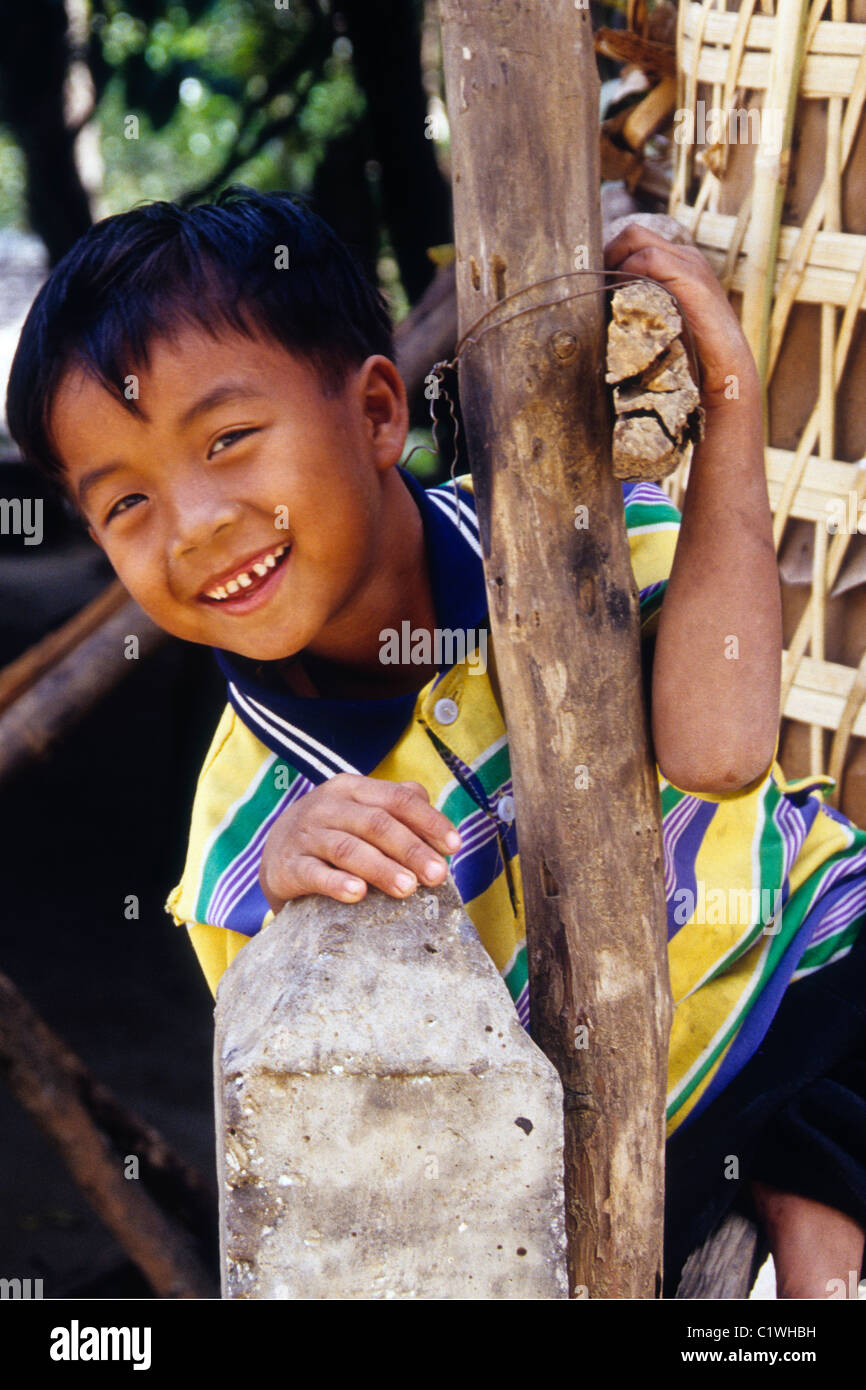 Little boy at Mt. Popa, Myanmar (Burma Stock Photo - Alamy
