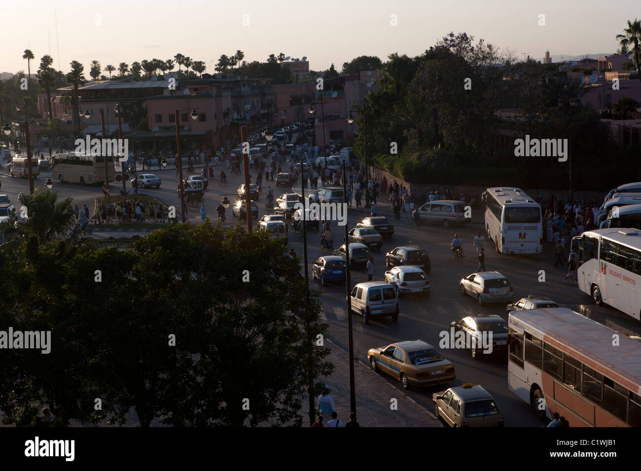 Traffic jam Marrakesh, Morocco Stock Photo - Alamy