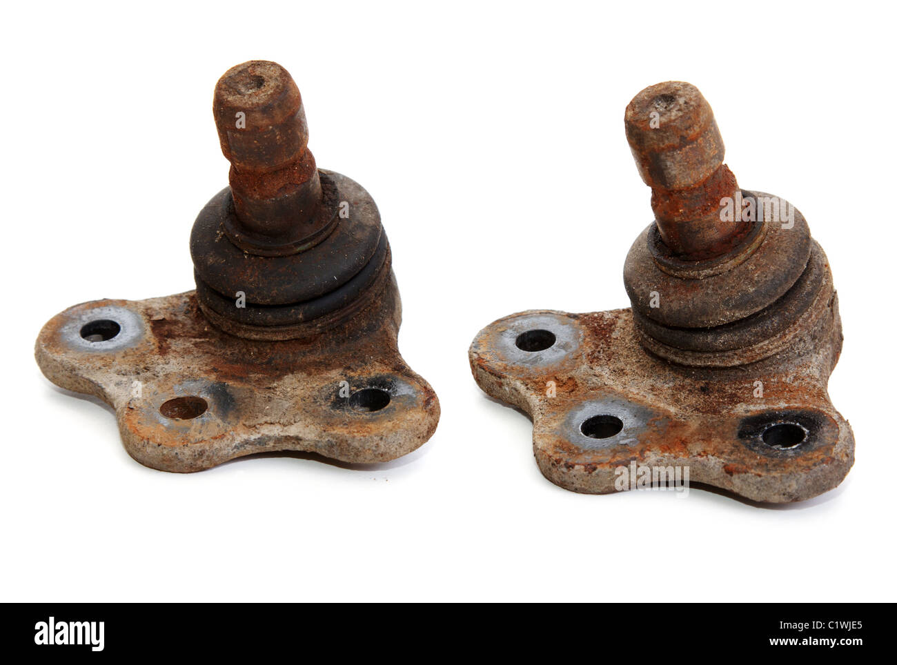 Rusty spare part of the car on white background Stock Photo - Alamy