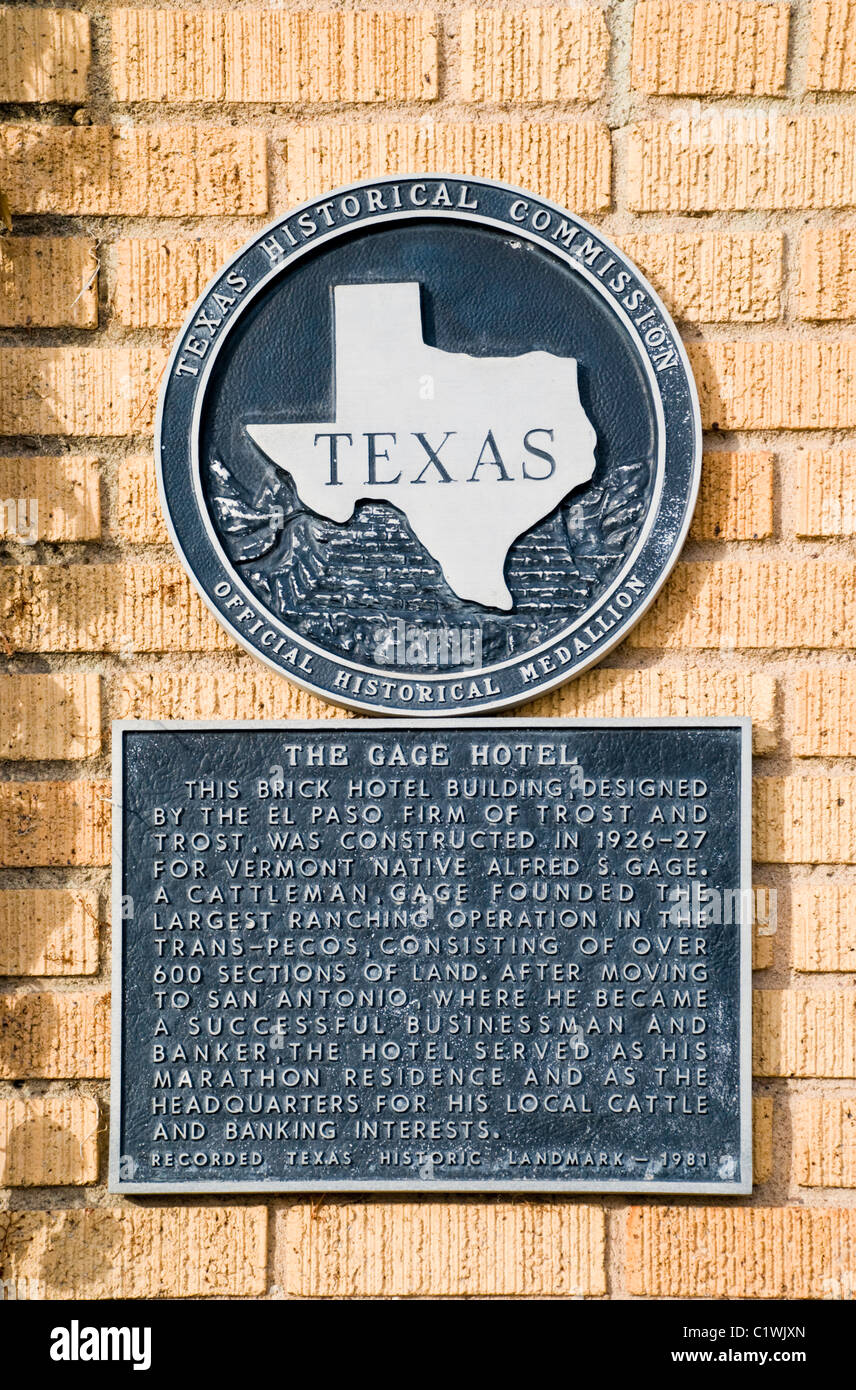 The historic Gage Hotel, once the private residence of cattleman and ...