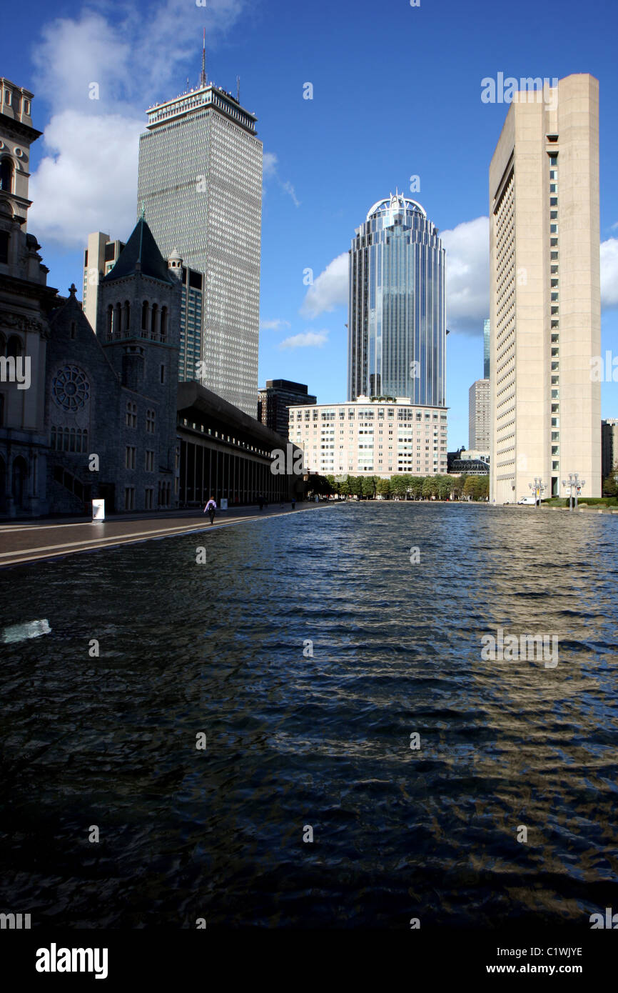 Boston's Prudential building and the architecture around Stock Photo ...