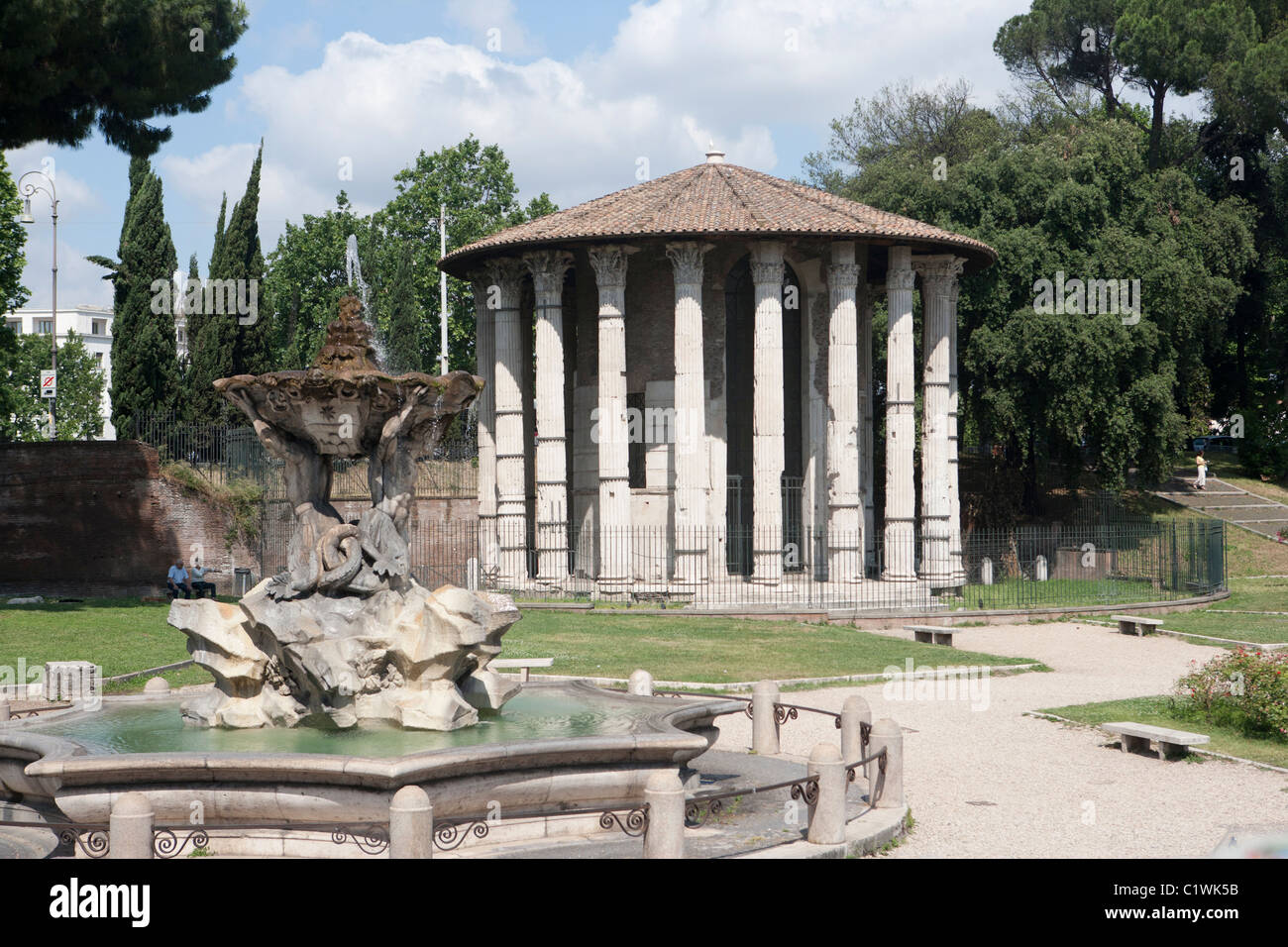 Temple of Heracles Victor (Hercules Olivarius). Rome, Italy Stock Photo ...