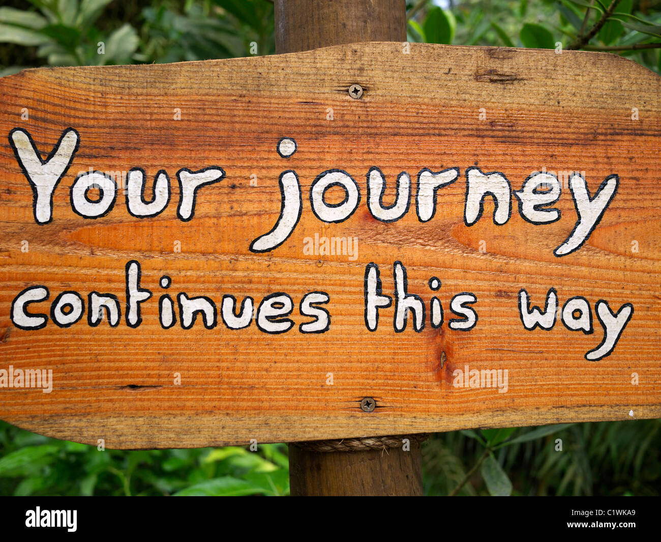 Your journey continues this way sign within the Eden project St Austell ...