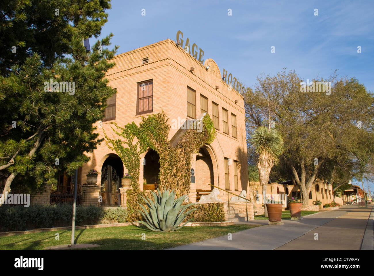 The historic Gage Hotel, once the private residence of cattleman and ...