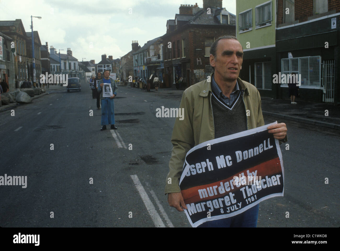 Northern Ireland The Troubles. 1980s. 1981 White Line p silent Stock ...