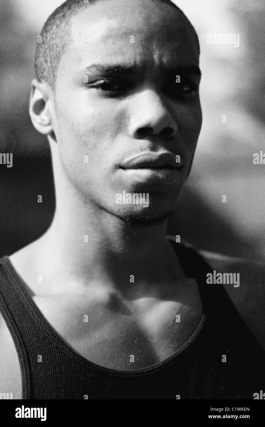 Portrait of a male athlete Stock Photo - Alamy