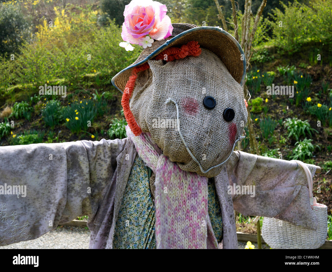 Female scarecrow at the Eden project St Austell Cornwall UK Stock Photo ...