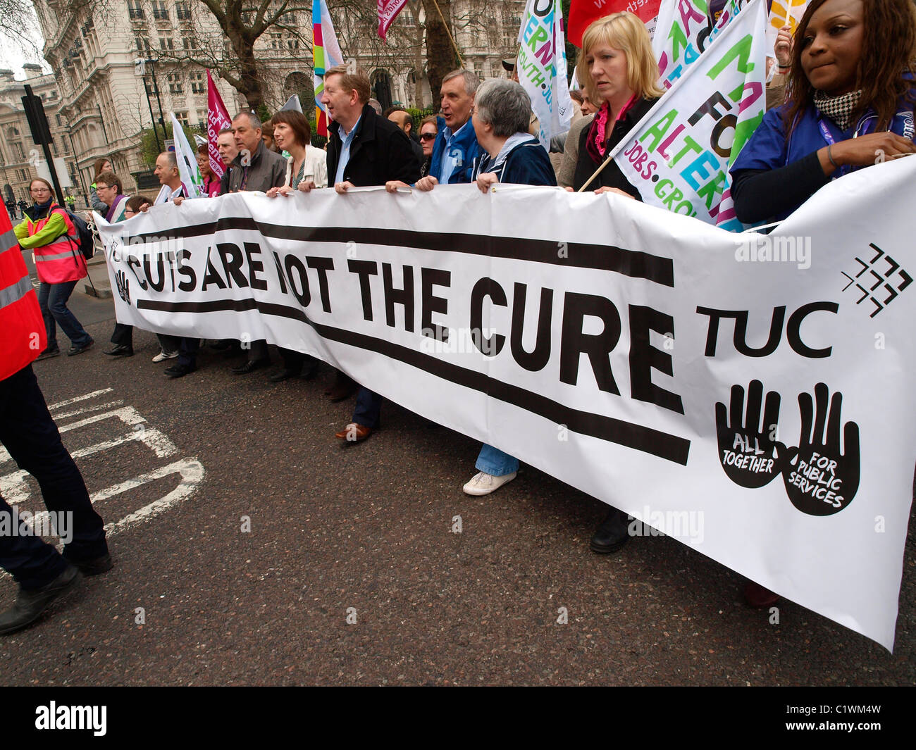 26 March 2011 Brendan Barber leads the National TUC Demonstration ...