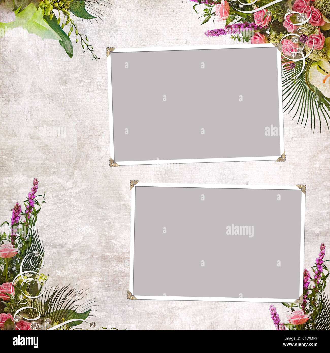 Silver wedding frame hi-res stock photography and images - Alamy