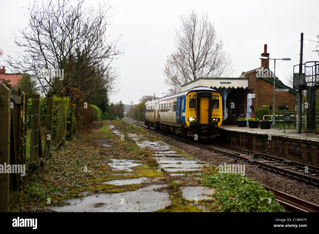 Worstead Station on the Bittern Line Worstead, Norfolk with awaiting ...