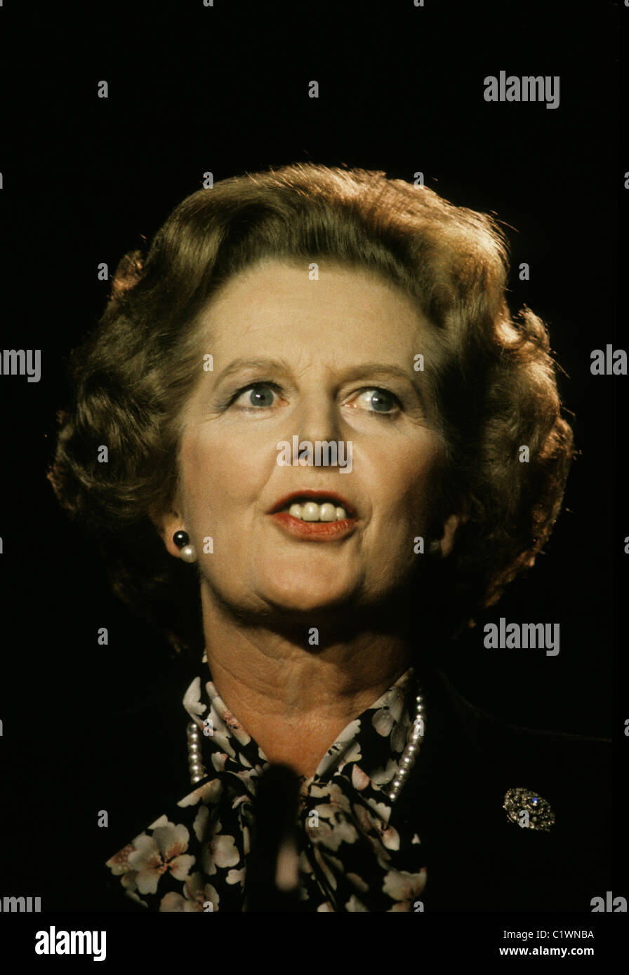 Prime Minister Margaret Thatcher at the the Conservative Party ...