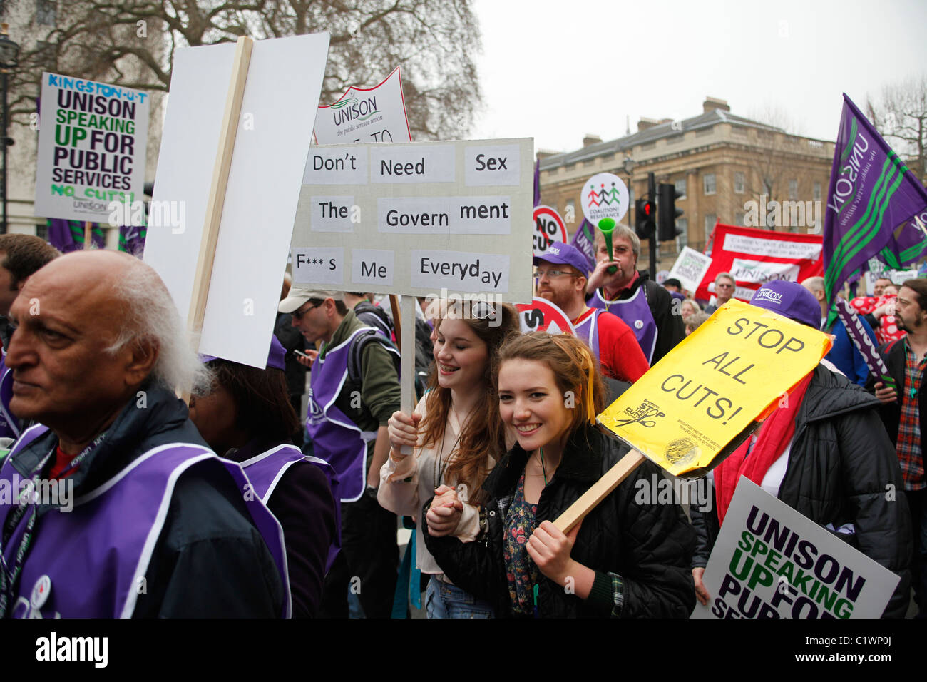 Marchers on the " Alternative Way " TUC March 26th March, 2011 Parade ...