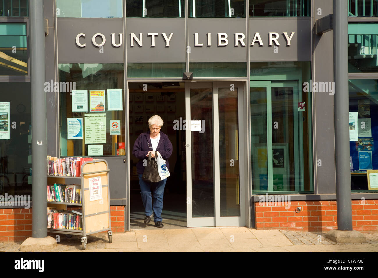 County Library Halesworth Suffolk England Stock Photo - Alamy