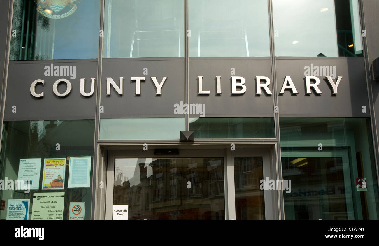County Library Halesworth Suffolk England Stock Photo - Alamy