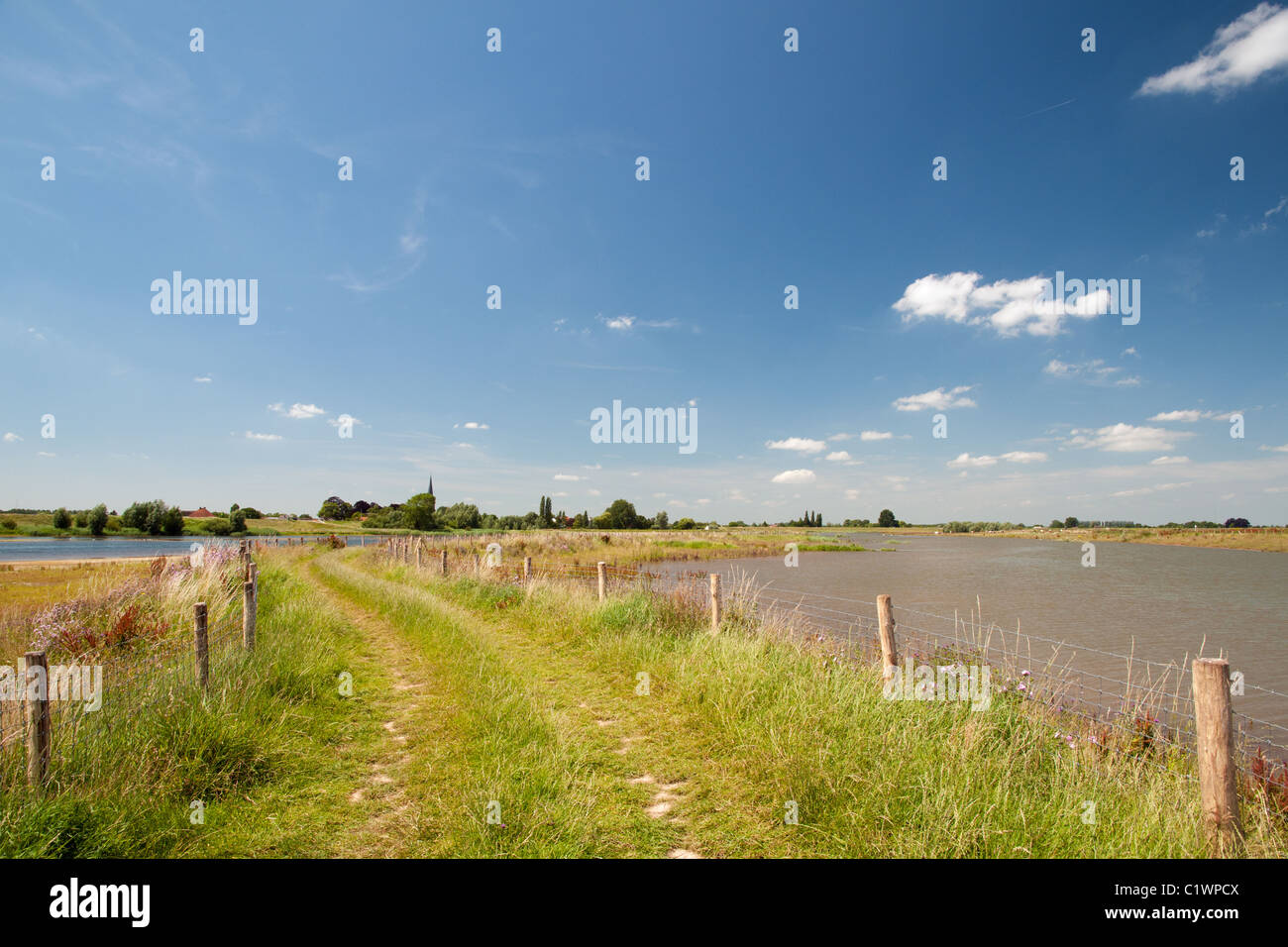 River the Lek in Holland at summer Stock Photo - Alamy
