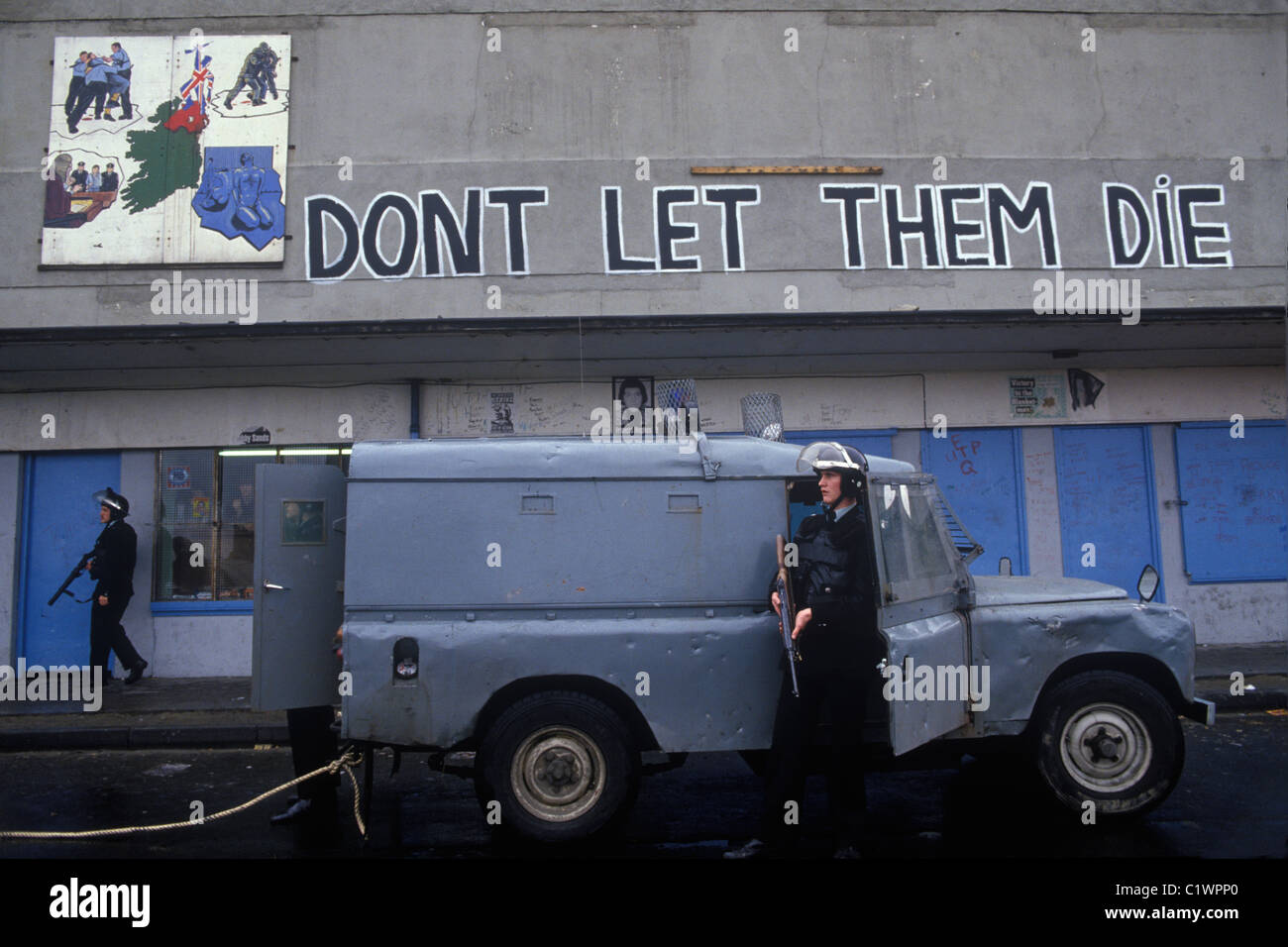 Northern Ireland The Troubles. 1981 Catholic political mural wall ...