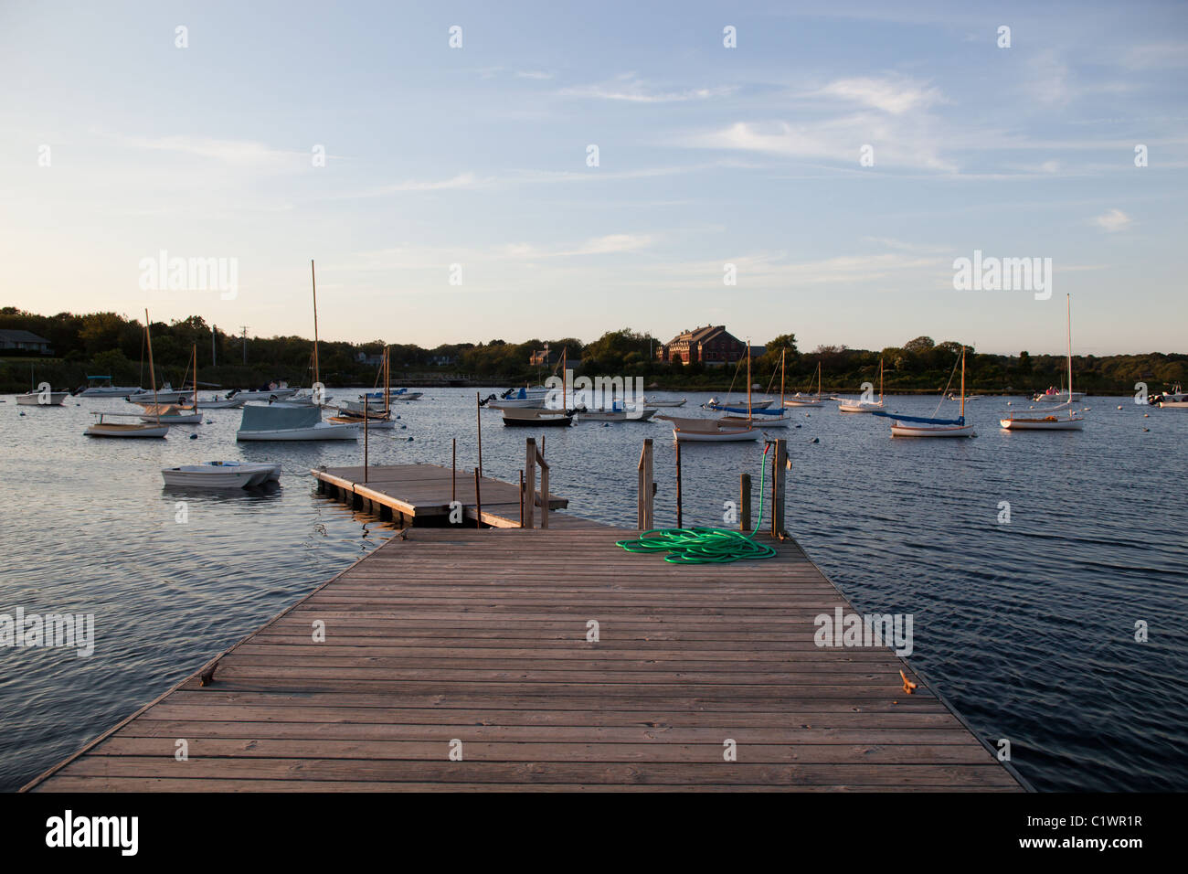 A wooden dock in Weekapaug Rhode Island Stock Photo - Alamy