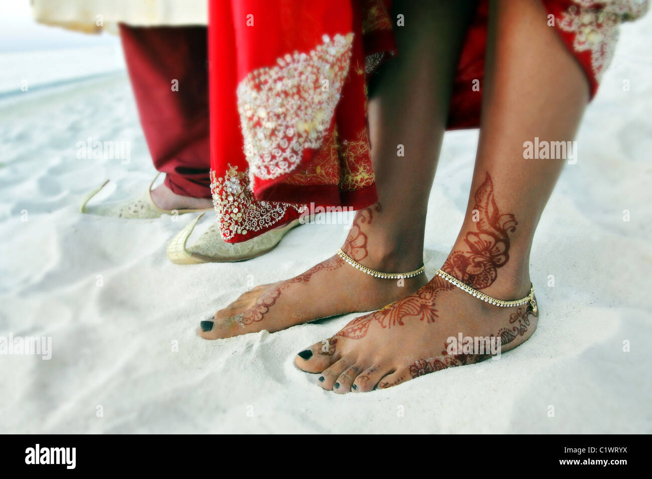Indian woman’s feet Stock Photo - Alamy