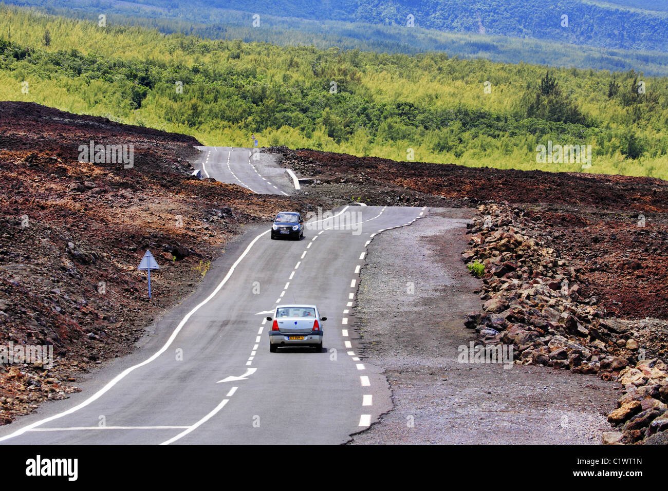 South road of Reunion Island Stock Photo - Alamy