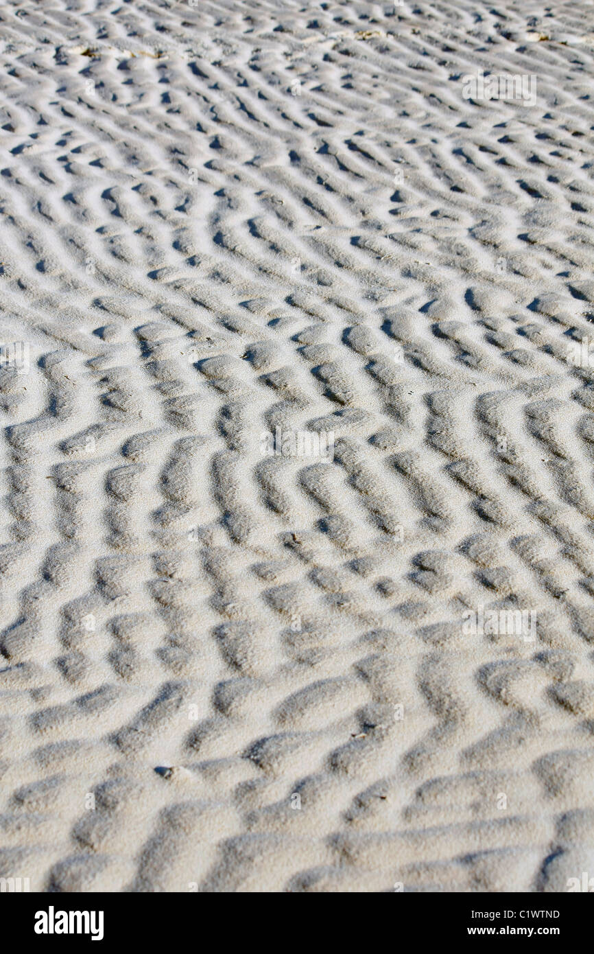 Sand ripple naturally formed by the low tide on the beach Stock Photo ...