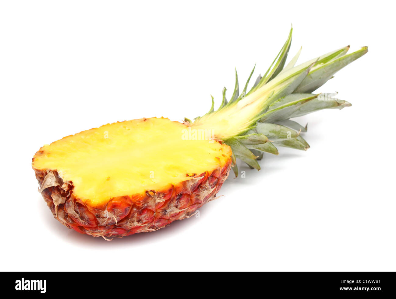 ripe sweet section pineapple isolated on white background Stock Photo ...