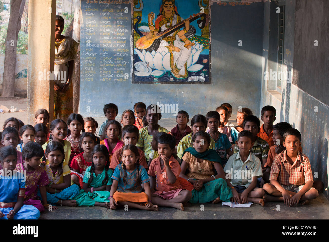 Indian school class photo india hi-res stock photography and images - Alamy
