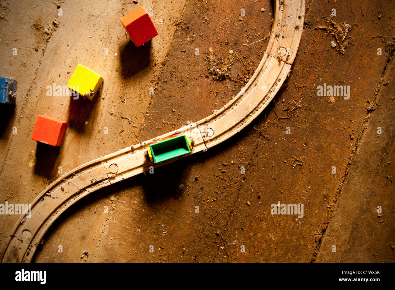 old wooden Toy train Stock Photo - Alamy