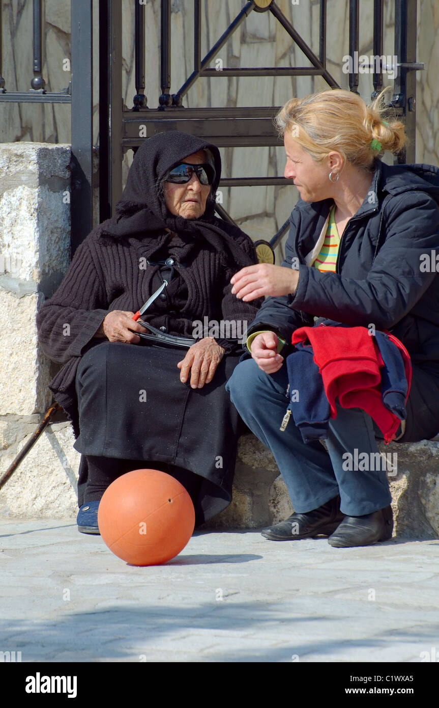 City life of Greece, closeup portrait Stock Photo - Alamy