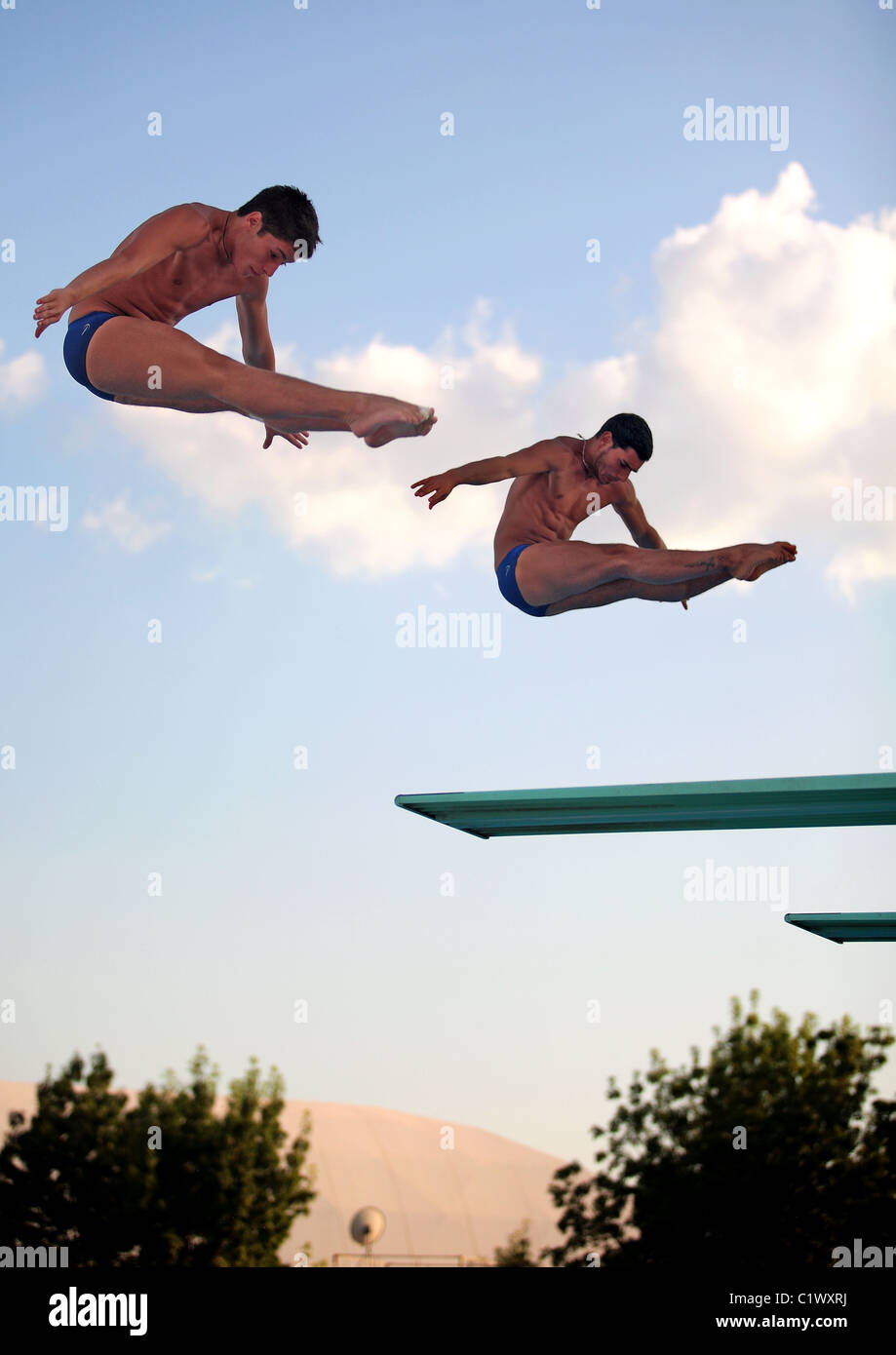 At a diving competition Stock Photo - Alamy