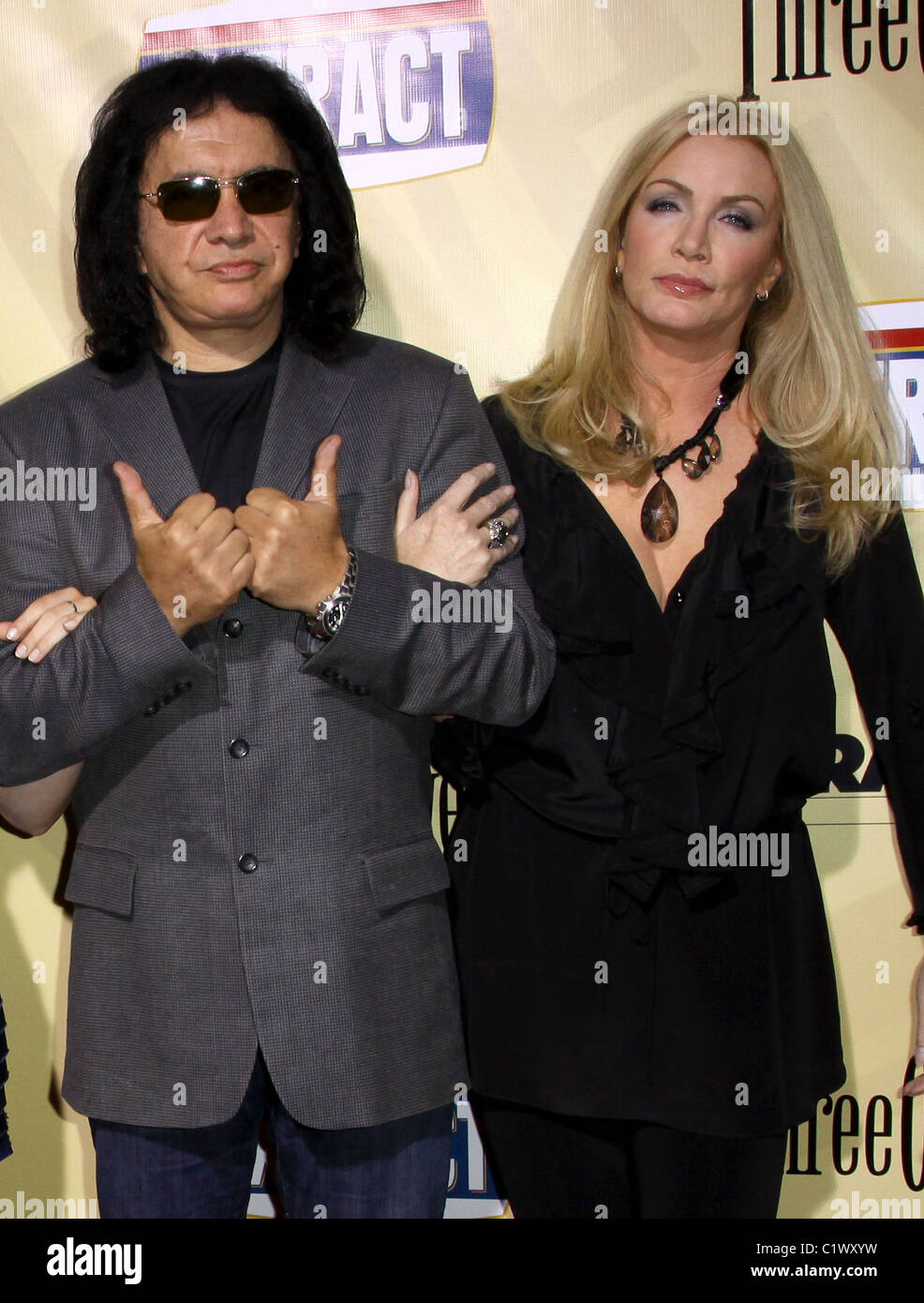 Gene Simmons and Shannon Tweed The premiere of 'Extract' held at the ...