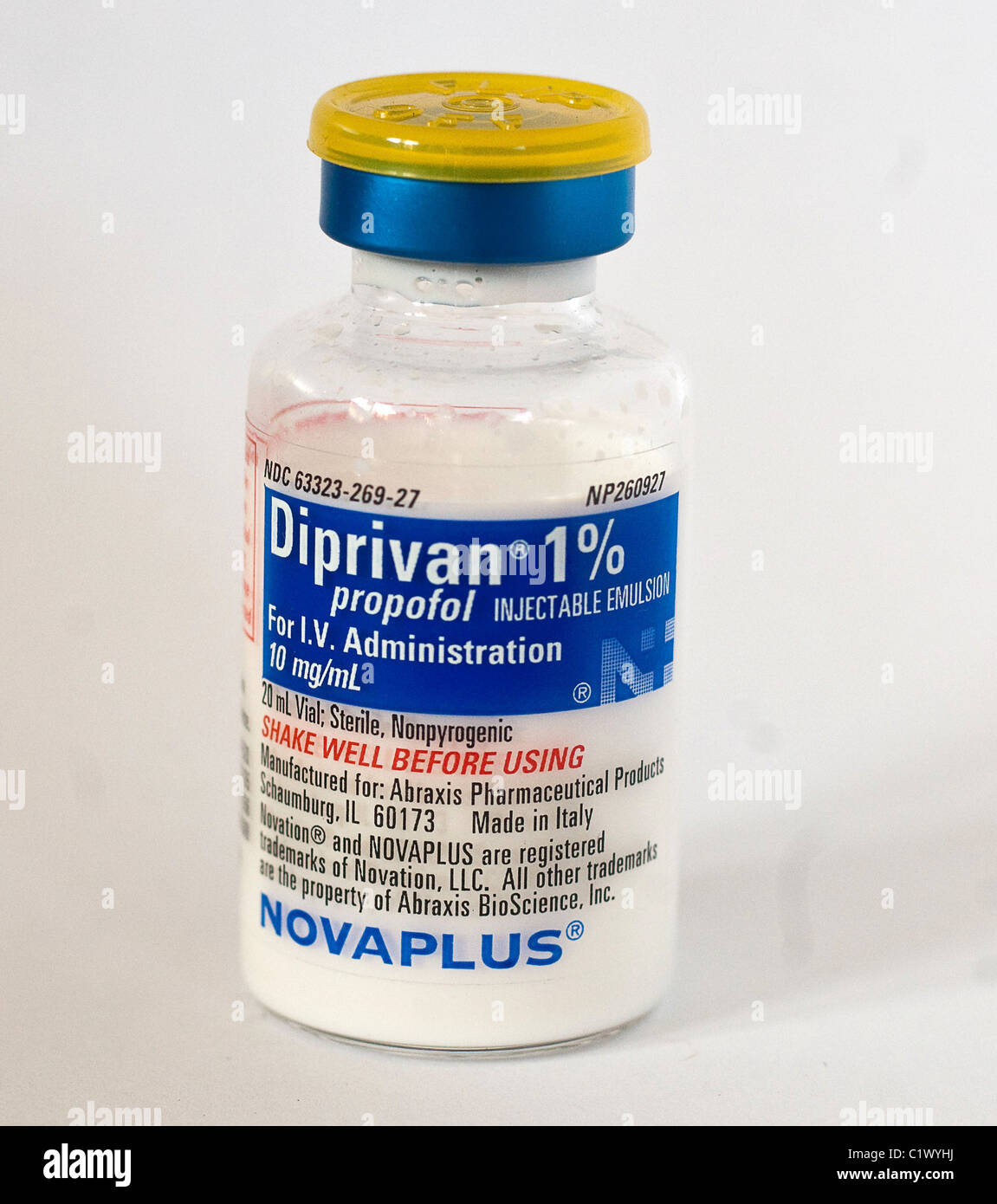 The powerful anaesthetic Propofol USA - 25.08.09 Stock Photo - Alamy