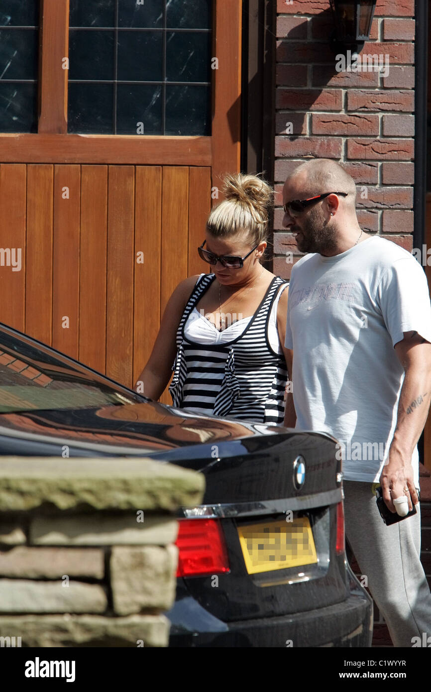 Mark Croft and Kerry Katona outside their house Cheshire, England - 25. ...
