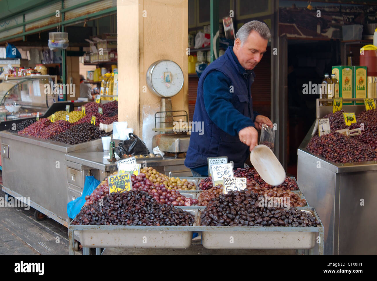 Lifestyle of Greek market Stock Photo - Alamy