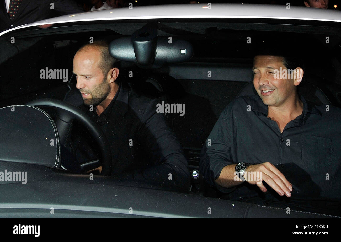 Jason Statham arriving at Planet Hollywood in a white Audi for his 37th ...