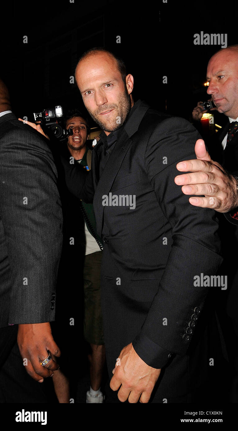 Jason Statham arriving at Planet Hollywood for his 37th birthday party ...