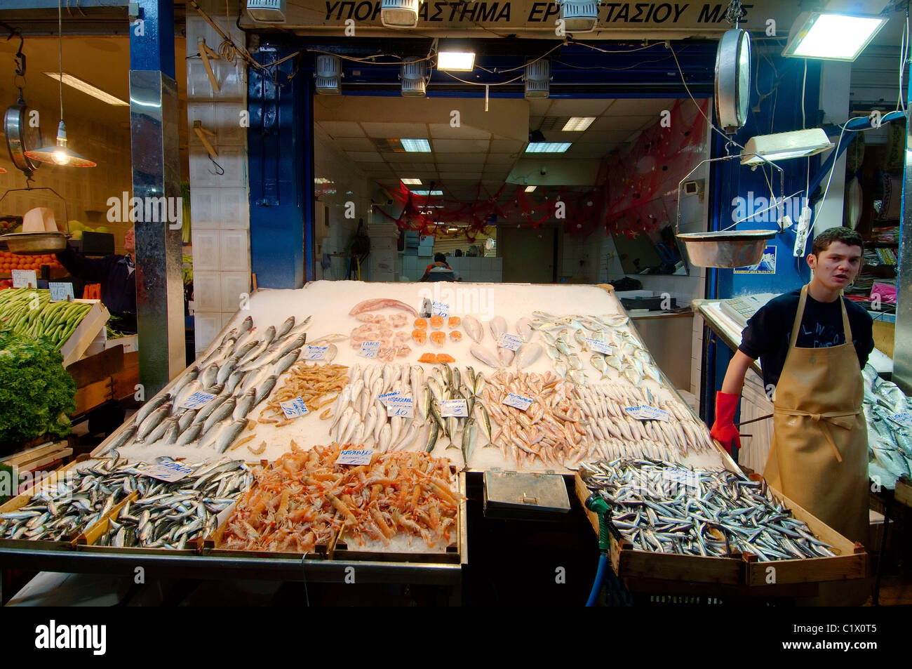 Lifestyle of Greek market Stock Photo - Alamy