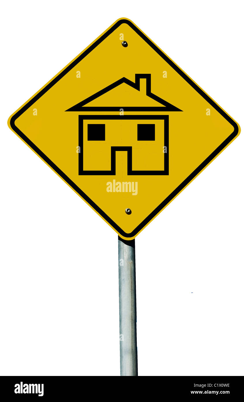 A House sign isolated on a plain white background Stock Photo - Alamy