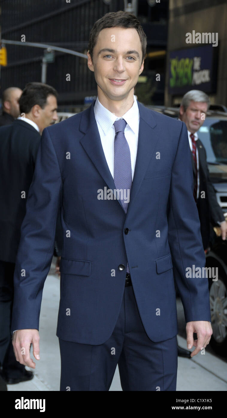 Jim Parsons outside the Ed Sullivan Theater for the 'Late Show With ...