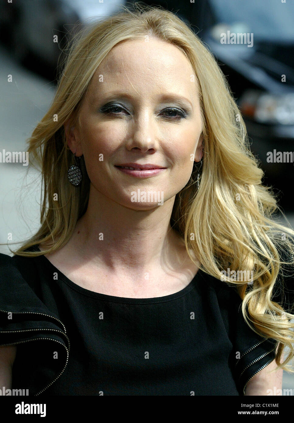 Anne Heche outside the Ed Sullivan Theater for the 'Late Show With ...