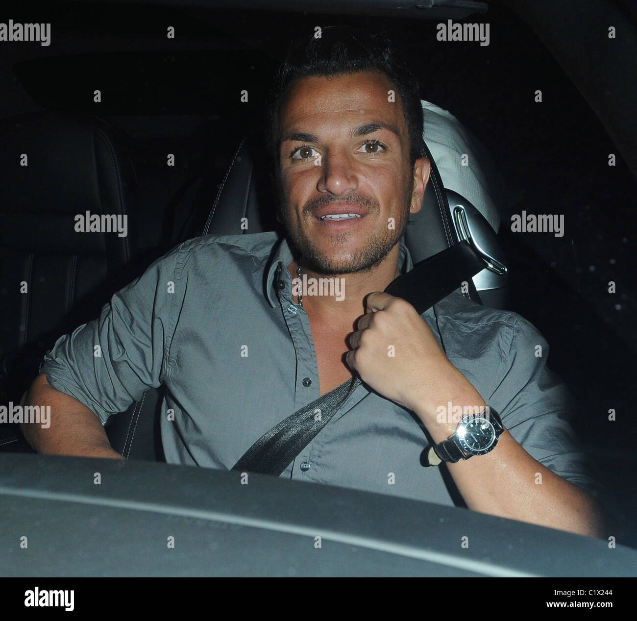 Peter Andre and his brother stop off at a service station in Gaydon, en ...