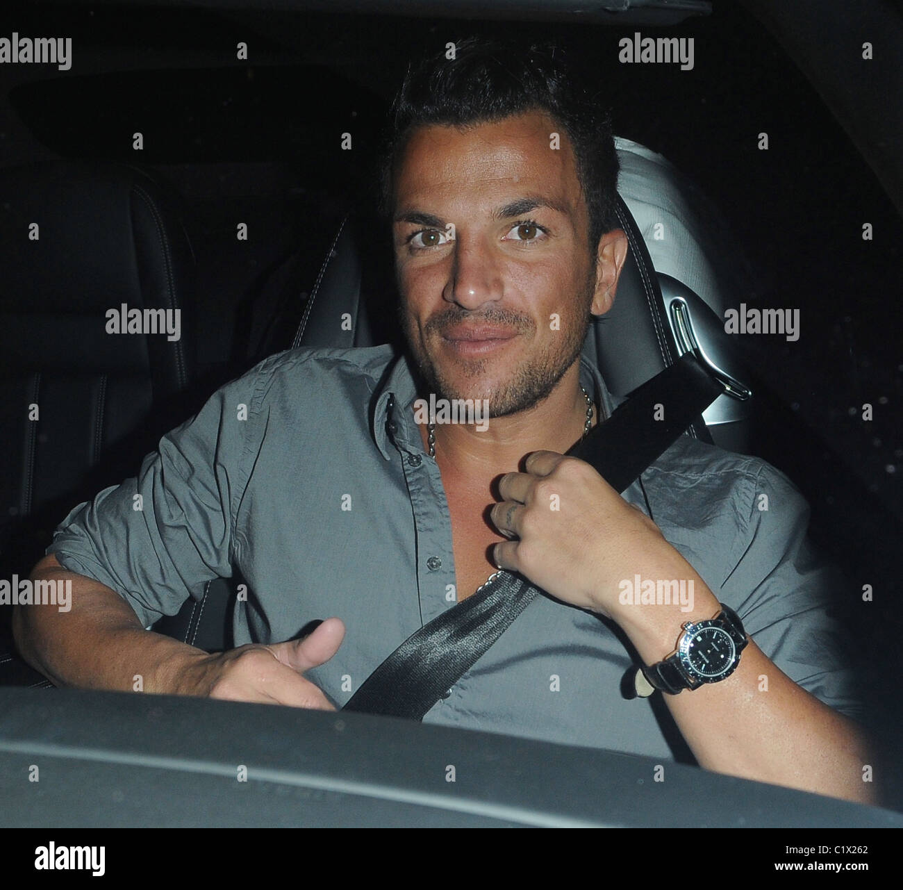 Peter Andre and his brother stop off at a service station in Gaydon, en ...