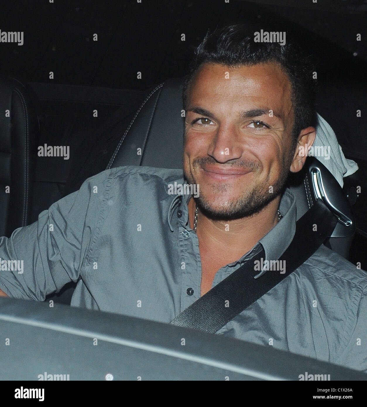 Peter Andre and his brother stop off at a service station in Gaydon, en ...