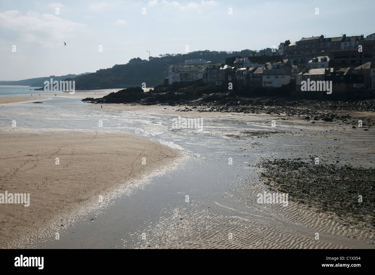 St Ives bay and town in spring sunshine Stock Photo - Alamy