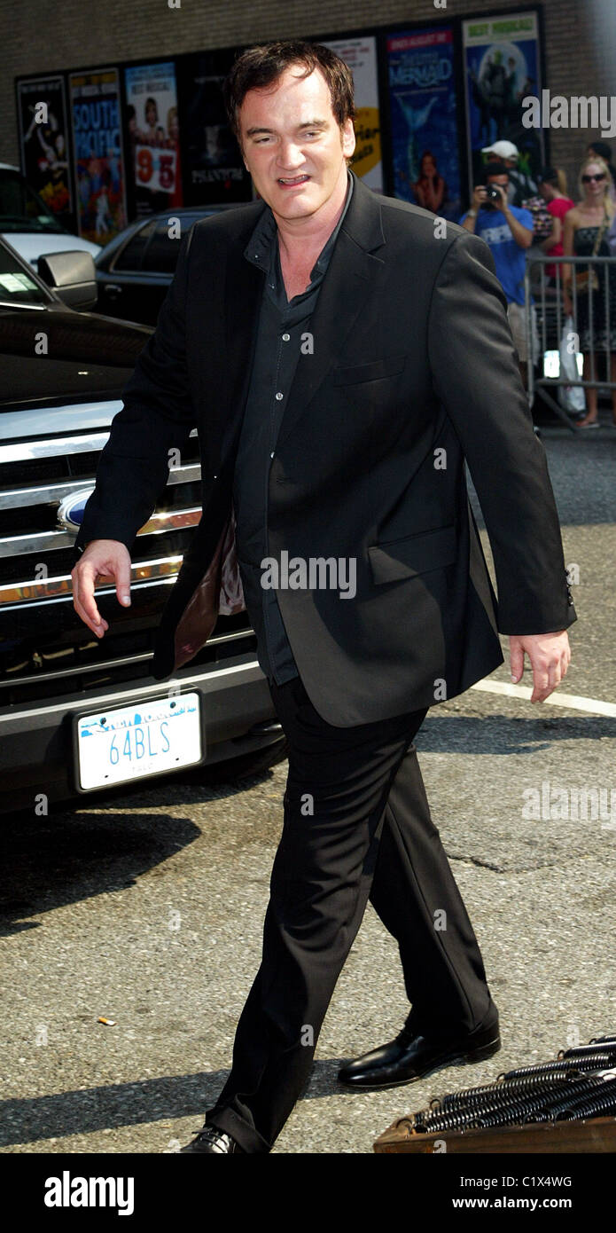 Quentin Tarantino outside the Ed Sullivan Theatre for the 'Late Show ...