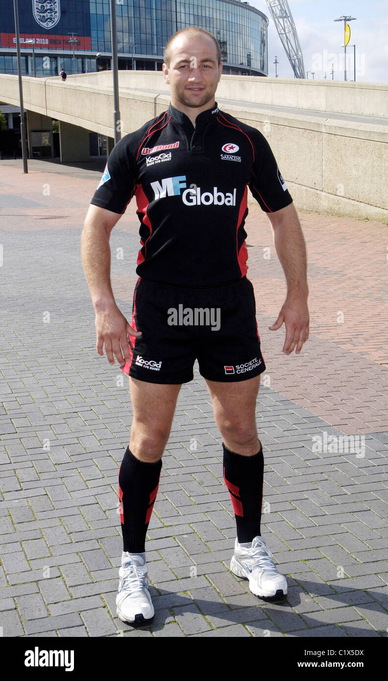 Saracens and England Captain Steve Borthwick Photocall at Wembley ...