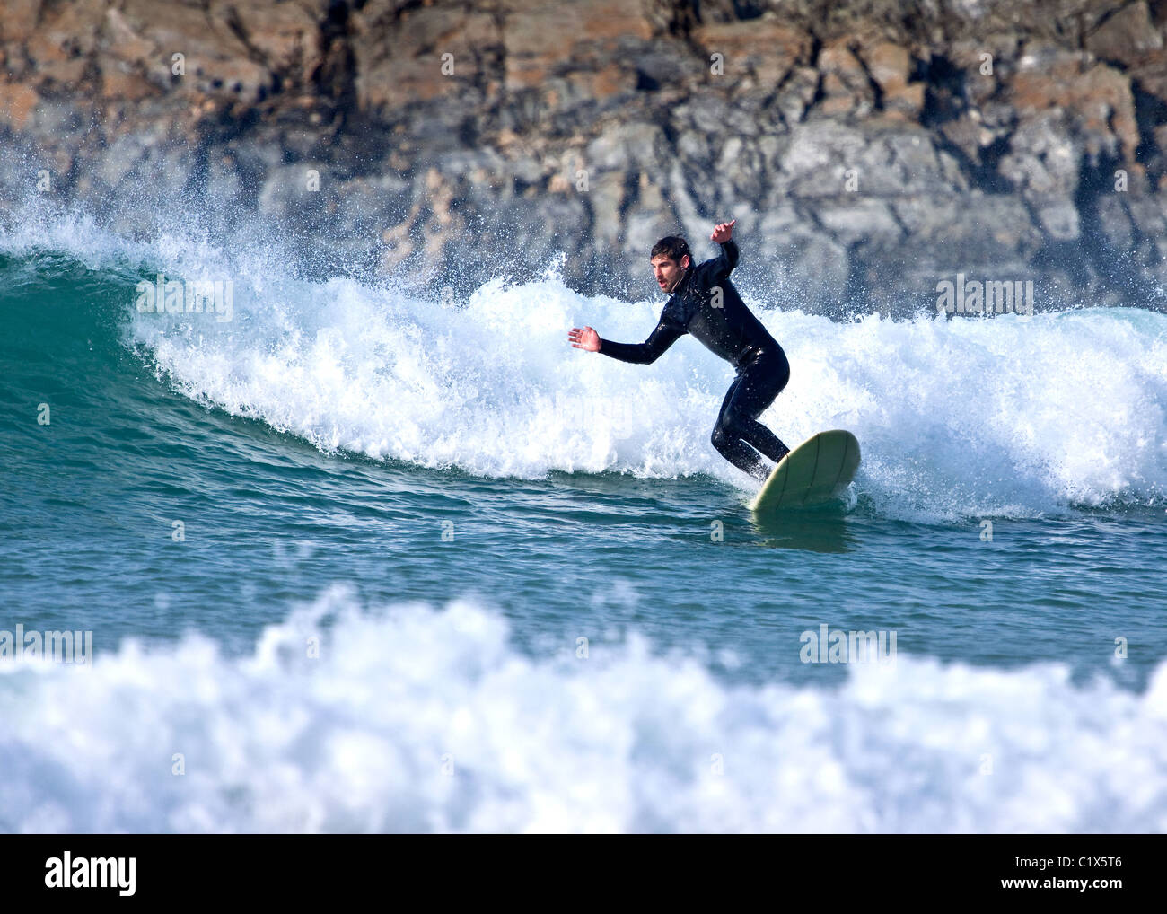 Cornish white surf hi-res stock photography and images - Alamy