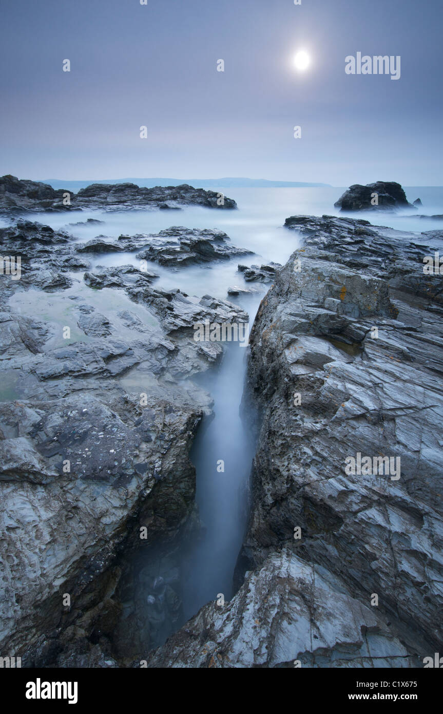 Godrevy point at sunset Stock Photo - Alamy