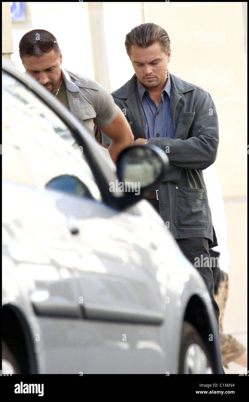 Leonardo DiCaprio filming on location for the new Christopher Nolan ...