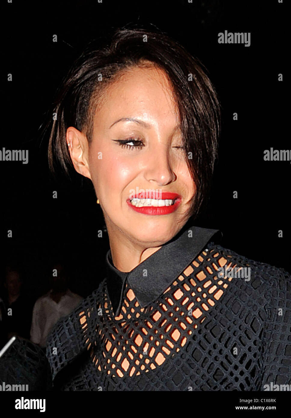 Amelle Berrabah of the Sugababes arriving at Mahiki nightclub in an ...