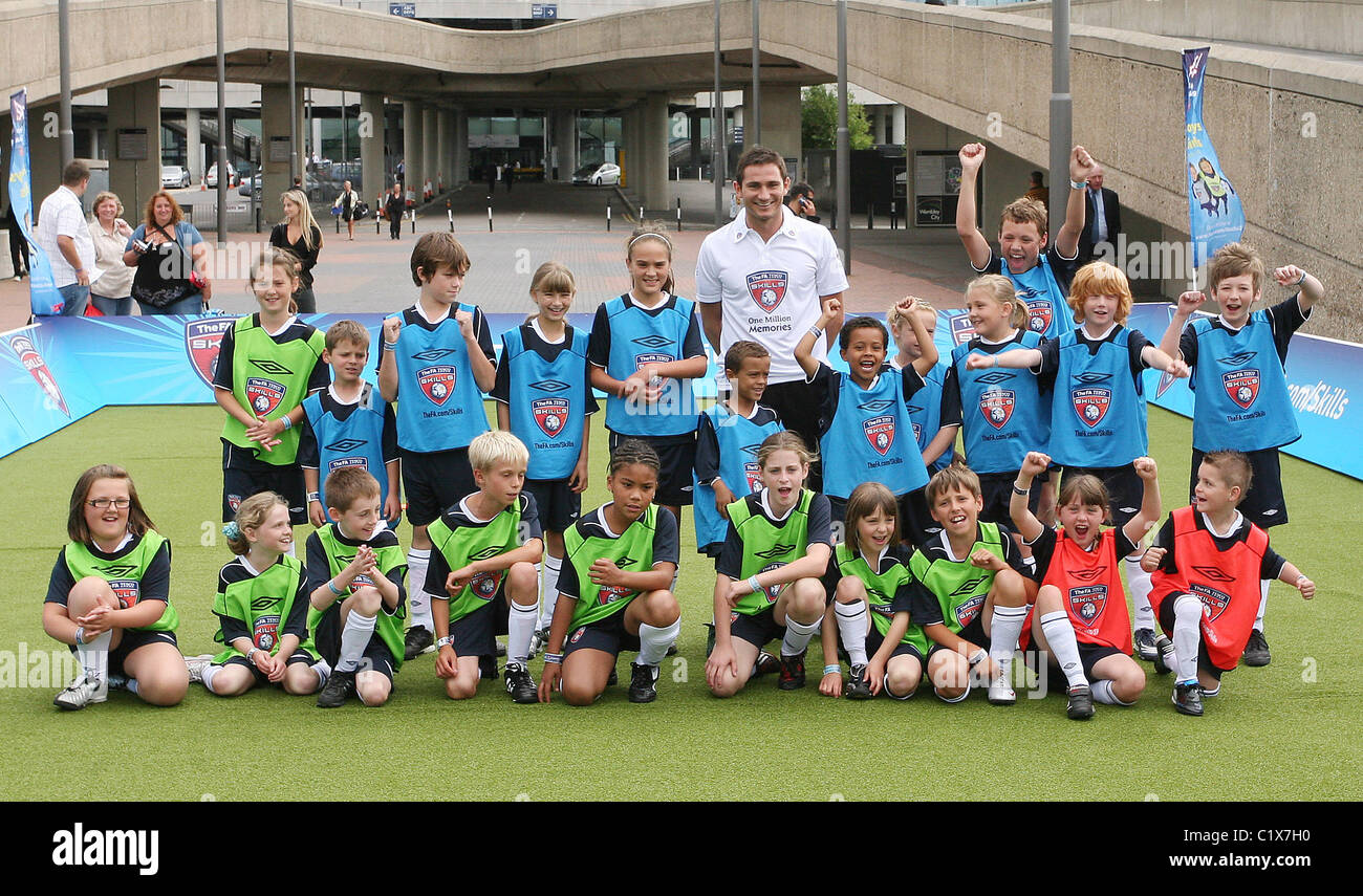 Frank Lampard promotes the Tesco Soccer Skills Programme at Wembley ...